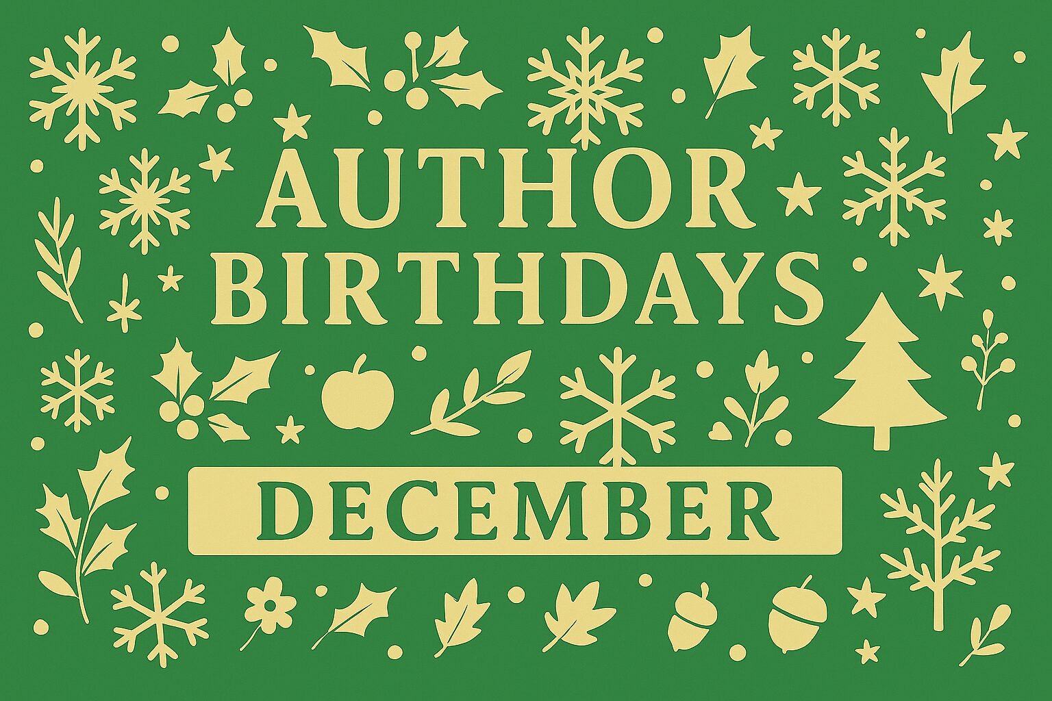 Author Birthdays in December – List Obsession